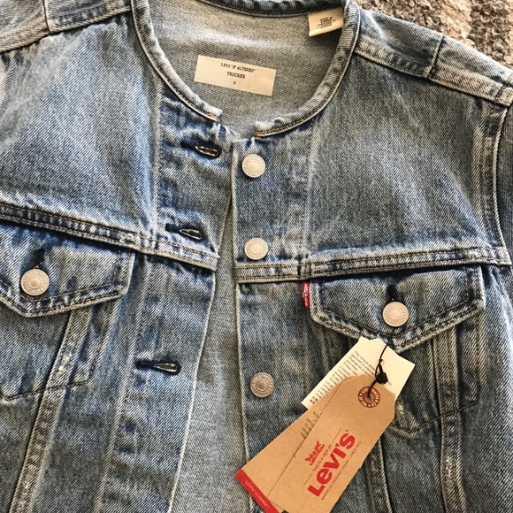 Levi's | Jackets & Coats | Nwt Levis Altered Denim Trucker Jacket ...